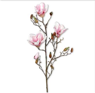 Matches 21 Kunstblumen Magnolienzweig, 87 cm in cremepink als Fr&uuml;hlingsdeko - K&uuml;nstlicher Zweig aus Kunststoff