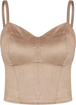 Guess Top W6RH03 WJ472 Beige Slim Fit