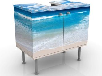 Apalis Waschbeckenunterschrank - Touch of Paradise - Maritim Badschrank Blau, Größe: 55cm x 60cm