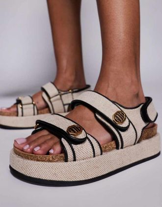 River Island Sandales chunky style dad - Beige-Neutre