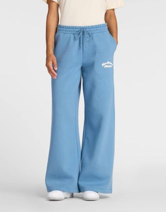 New Balance Linear Heritage - Fleece-Hose in Blau mit weitem Bein