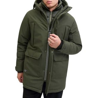 Jack & Jones Parka Softshell Jjfinn pour Homme, Colophane, x_l