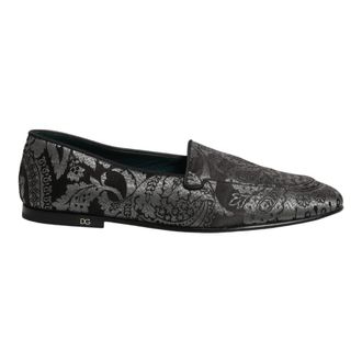 Dolce & Gabbana Jacquard Leder Slip-On Loafer - - Shoes - Herren - Grau - 44 EU