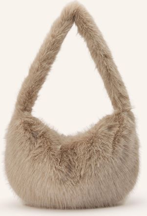 Mrs & Hugs Mrs & Hugs Schultertasche Aus Kunstfell beige