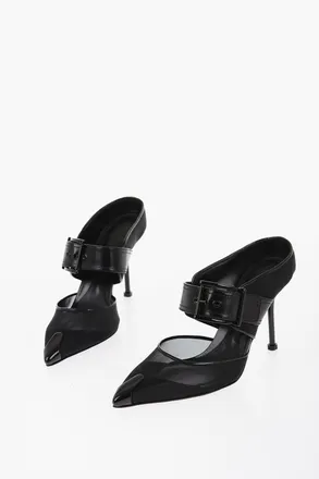 Alexander McQueen Mesh Pointed Toe Pumps With 10 cm Heel Alexander McQueen