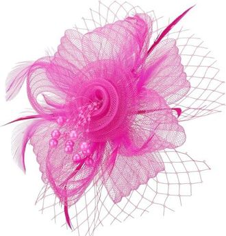Dreshow Fascinator Chapeau Tea Party Cocktail Vintage Pilulier Chapeaux avec Pince Fourchue pour Filles et Femmes