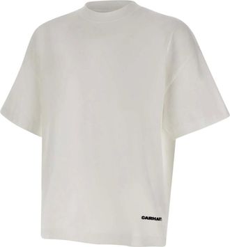 Carhartt Work in Progress Homme, Tops, Blanc, Taille: M S/S Link Script T-shirt