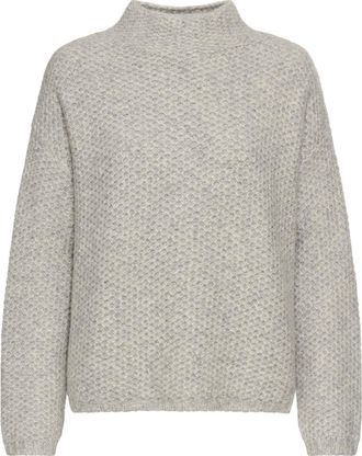 Camel Active Damen Strickpullover mit Stehkragen Grau, womenswear-3XL