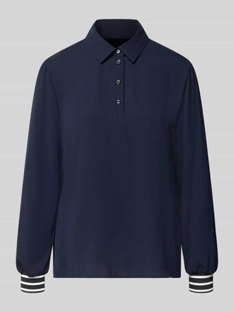 Marc Cain Regular Fit Poloshirt mit elastischen &Auml;rmelabschl&uuml;ssen