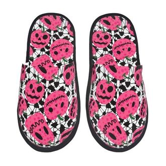 Generic Chaussons Femme Homme Imprim&eacute; Citrouilles DHalloween Chausson Hommes Adultes Confort Pantoufle, Pour Mariage, Int&eacute;rieur Ext&eacute;rieur, F&ecirc;te, M