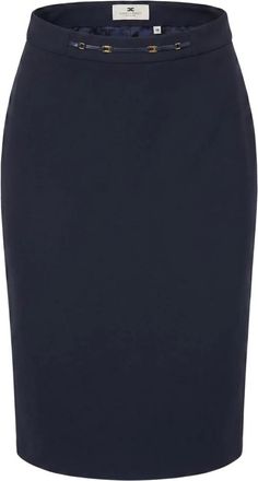 Elisabetta Franchi Femme, Jupes, Bleu, Taille: 44 FR Jupe crayon taille haute midi