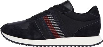 Tommy Hilfiger Herren Runner Sneaker Runner Evo Mix Stitch Sportschuhe, Schwarz (Black), 41