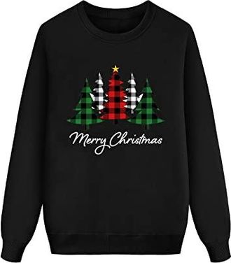 Generic Pull de No&euml;l pour la Famille Homme- Sweat Noel Homme Manches Longues Col Rond Chrismas V&ecirc;tement Imprim&eacute; Sapin de No&euml;l Automne et Hiver Chaud Parents-E