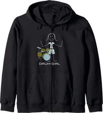 Whyitsme Design Funny Womens Drum Girl Drummer Kapuzenjacke