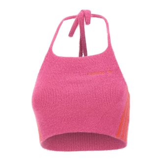 adidas Femme, Tops, Rose, Taille: 36 FR Fluffy Knitted Halter Top