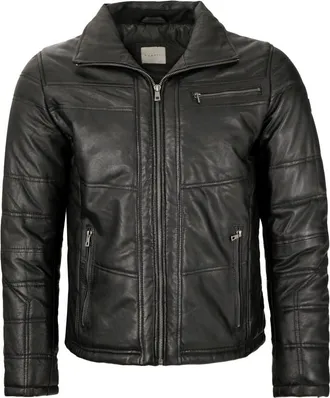 Bugatti Herren Echtleder Lederjacke Lammnappa schwarz