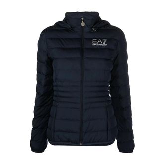 Emporio Armani Blaue Puffer Daunenjacke Casual Stil - - Jackets - Damen - Blau - S