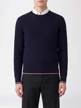 Thom Browne Slim-Fit-Pullover von aus Wollmischung mit 4-Bar-Streifen und Rundhalsausschnitt
