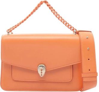 Bulgari Pre-owned Cuir sacs-main - Femme - Pre-owned - Orange - Taille: ONE Size
