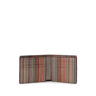Paul Smith Artist Stripes Lederbrieftasche - Schwarz