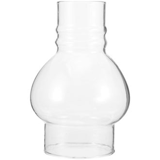 BESPORTBLE Vintage Glas Lampenschirm Rund Ersatzglas f&uuml;r Kleine &Ouml;llampe Durchsichtiger Petroleumlampen Kamin aus Bruchsicherem Glas Innenbereich Petroleumlampe Z