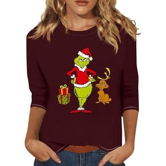 Generic Le Grinch Tshirt Noel Femme Adulte Sweatshirts Hiver Moche Pull Polaire 2025 Sweat Vetement Col V Vêtements Chaud The Grinch Christmas T-Shirts Noël D