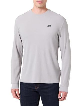 Calvin Klein T-Shirt Manches Longues Homme Waffle Badge Tee avec Col Ras-du-Cou, Gris (Formal Gray), M