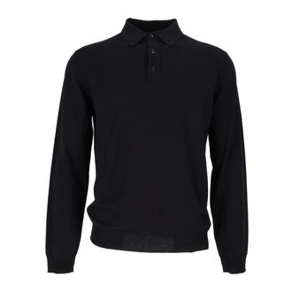 Slowear Slowear - Polo ML - Homme - Pulls - Bleu - Taille: XL