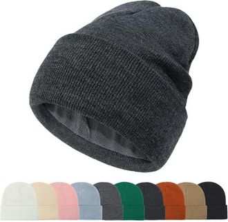 Dreshow Bonnet en Tricot Chaud pour Hommes et Femmes Bonnets dhiver Unisexes Beanie dhiver Extra Chaud pour Le Temps Froid