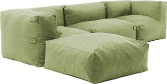 Oviala Ecksofa, modular, 4-Sitzer, Kaktusgrün - Mixi