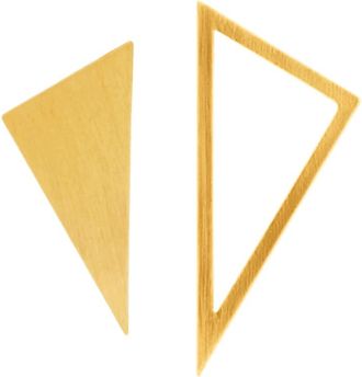 Dansk Copenhagen Boucle doreille triangle Yin&Yang - Femme - Accessoires - Jaune - Taille: ONE Size