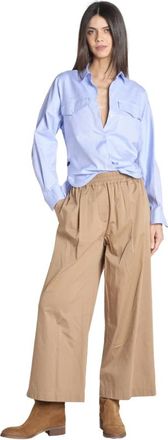 Max Mara Femme, Pantalons, Brun, Taille: 34 FR Golfo Wide Pantalons