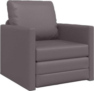 vidaXL Sofa Lit de Sol avec coussin Gris 74 x 77 x 81 cm Faux cuir Vidaxl