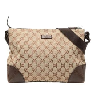 Gucci Sac bandouli&egrave;re en toile Pre-owned - Femme - Pre-owned - Beige - Taille: ONE Size