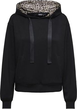 Only Onlalina Life Leo Detail Hood Box SWT, Noir, XS Femme