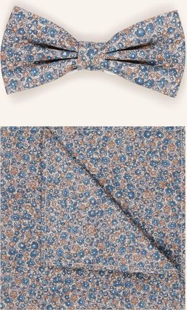 Paul Paul Set: Fliege Und Einstecktuch blau