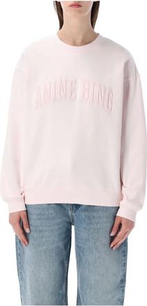 Anine Bing Femme, Sweatshirts et sweats &agrave; capuche, Rose, Taille: 38 FR SweaT-shirt Brod&eacute;