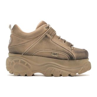 Buffalo &Ouml;lkalb Nubuk Schn&uuml;rung Gummisohle - - Shoes - Damen - Beige - 40 EU