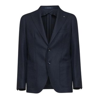 Tagliatore Jacquard Wollblazer - - Jackets - Herren - Blau - L