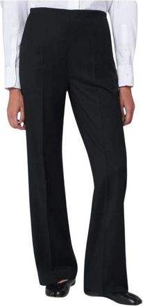 Mark Kenly Domino Tan Stoffhose mit weitem Bein und hoher Taille - - Trousers - Damen - Schwarzk - S