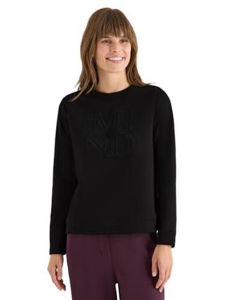 Cecil 3015659 Sweat-Shirt avec Broderie, Noir, XXL Femme