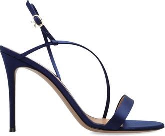 Gianvito Rossi Femme, Chaussures, Bleu, Taille: 40 EU Sandales &agrave; talon Manhattan 95 en satin