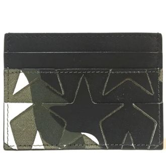 Valentino unisex, Pre-owned, Vert, Taille: ONE Size Porte-cartes de visite pr&eacute;-poss&eacute;d&eacute; &agrave; motif camouflage