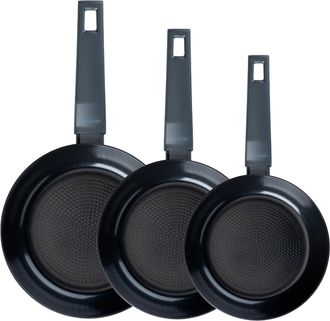 Fackelmann Fackelmann Statement Pfannen-Set, 3-teilig, 20/24 / 28 cm, aus recyceltem Aluminium mit Keramik-Antihaftbeschichtung, geeignet f&uuml;r alle Herdarten, ein
