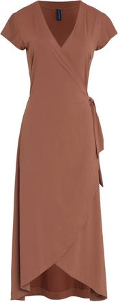 Lygia & Nanny robe portefeuille Falcão à manches courtes - Marron