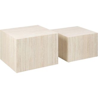 ebuy24 Ebuy24 - Dice Couchtisch Satz von 2 St&uuml;ck beige