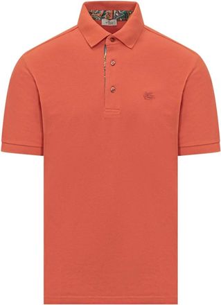 Etro Homme, Tops, Rouge, Taille: L Polo avec D&eacute;tails Imprim&eacute;s