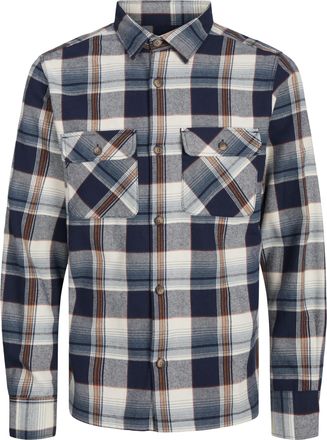 Jack & Jones Herren Jjdarren Flannel Overshirt Ls Freizeithemd, Navy Blazer, M