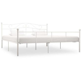 vidaXL Bettgestell Wei&szlig; Metall 180&times;200 cm vidaXL