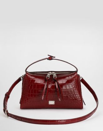 Dolce & Gabbana Vittoria Alligator Crossbody Bag - Mann Schultertasche Red Onesize